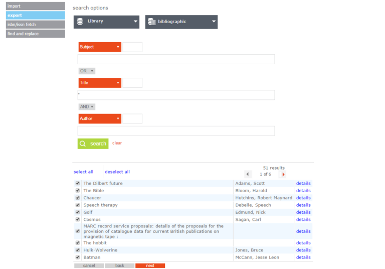 Mandarin M5 Export - Mitinet Library Services